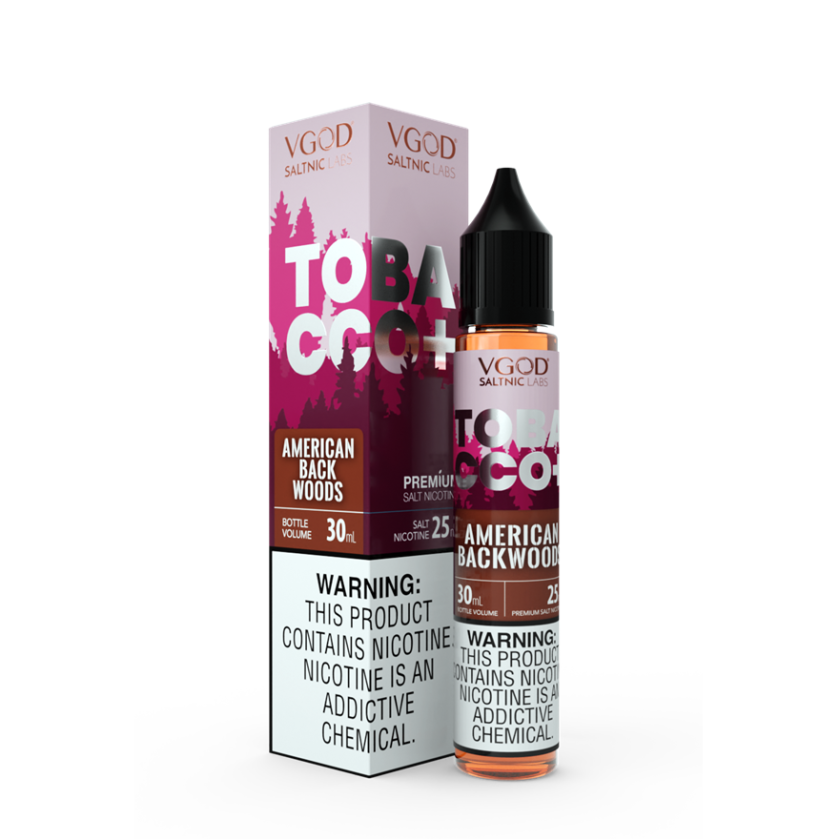 Vgod Tobacco Plus Saltnic American Backwoods 30ml – Lebanon Vape Zone